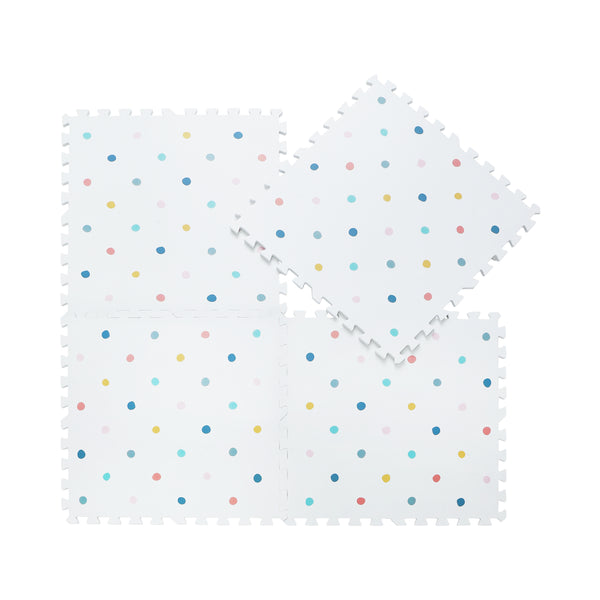Coloured Polka Set in White Playmat- Colour Pop – Kind and Me
